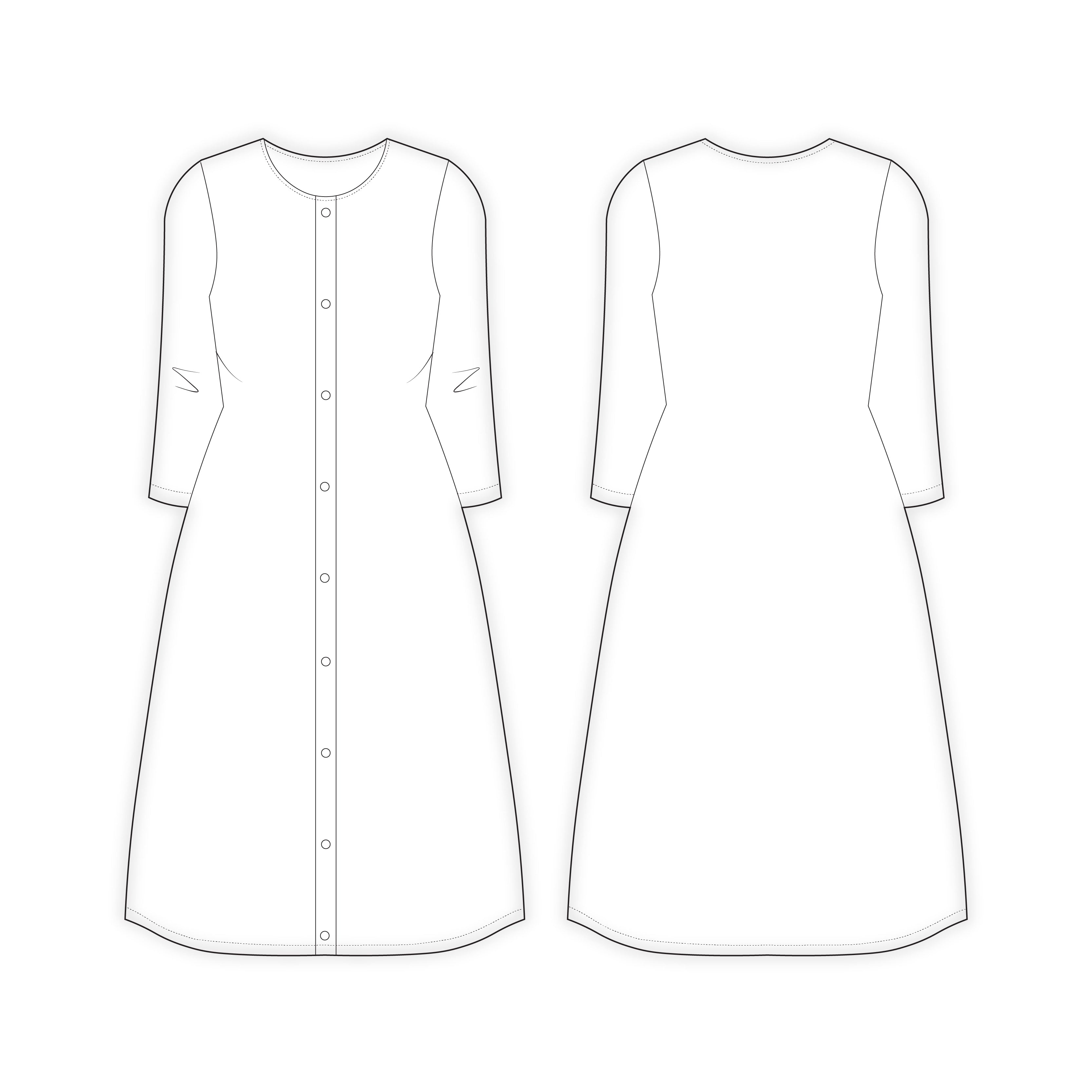 Women's Dress Sewing Patterns - A0005-22-V-3 – Leean Patterns