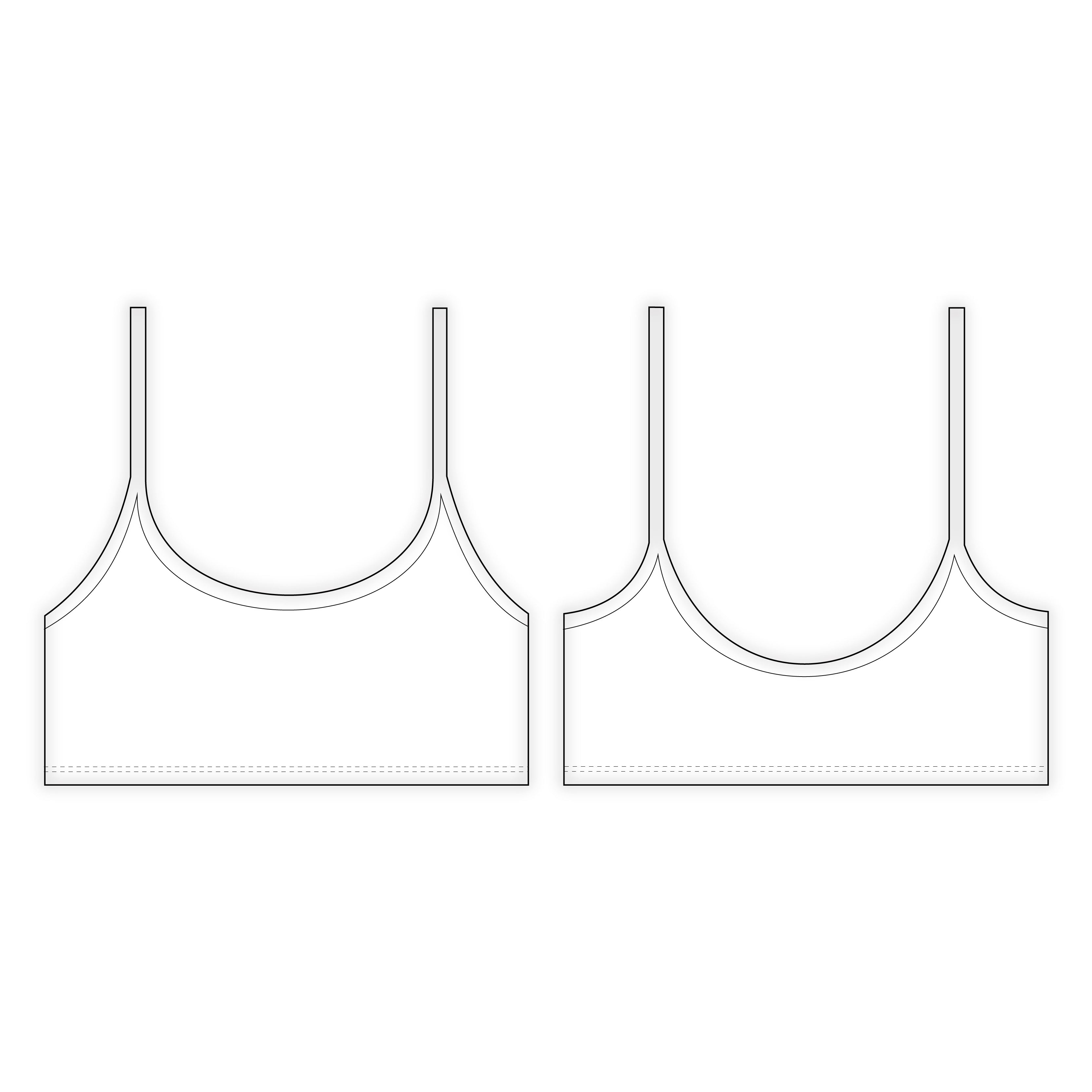 Women's Camisole Bra Sewing Pattern - A0004-22-V-12 – Leean Patterns