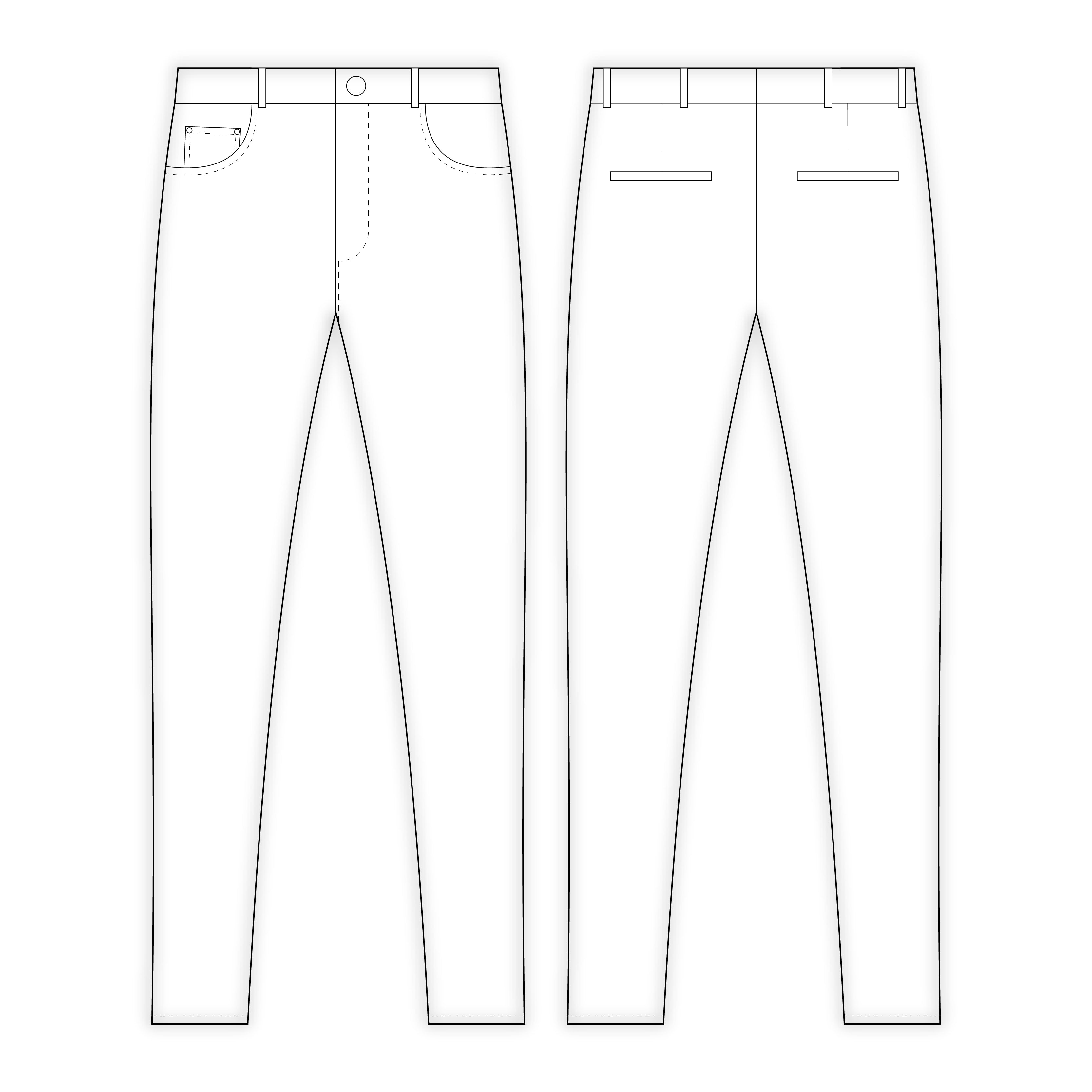 Men's Semi Formal Pant Sewing Pattern - A0006-22-V-08 – Leean Patterns