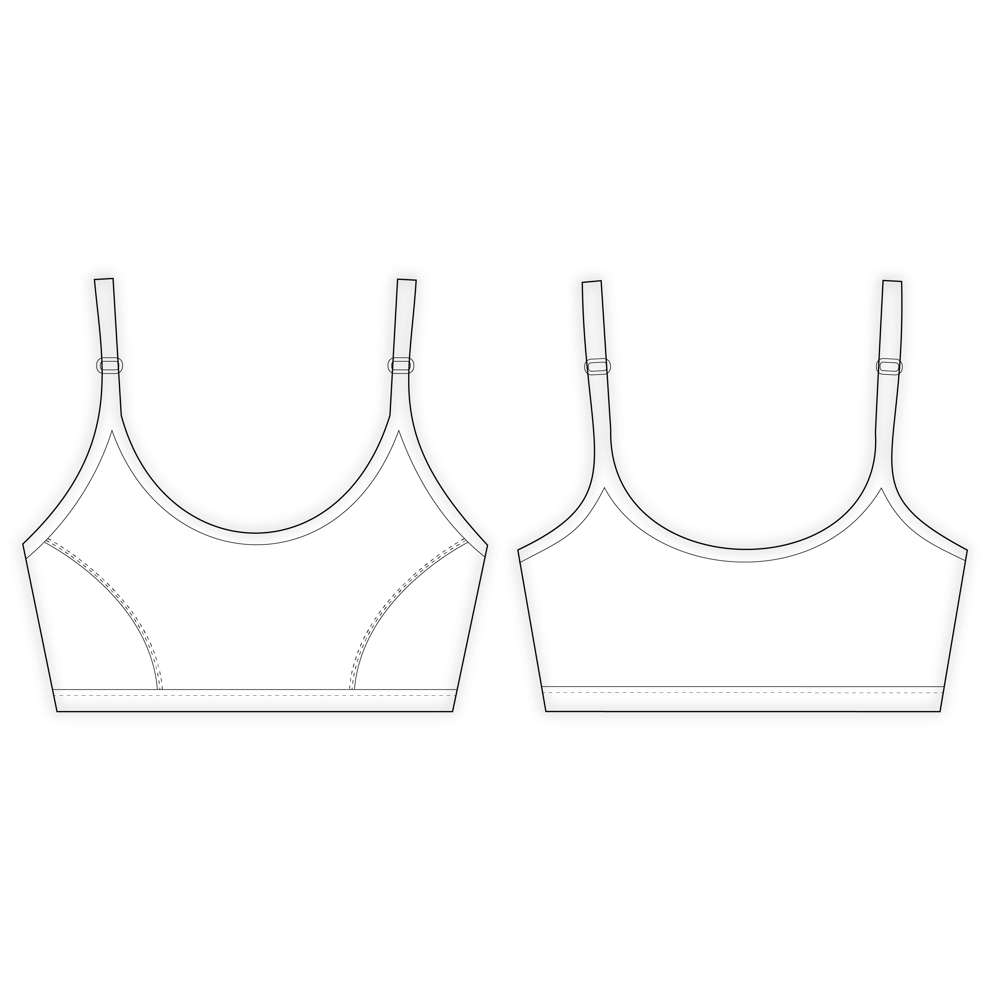 Women's Bra Sewing Pattern - A0005-22-V-12 – Leean Patterns