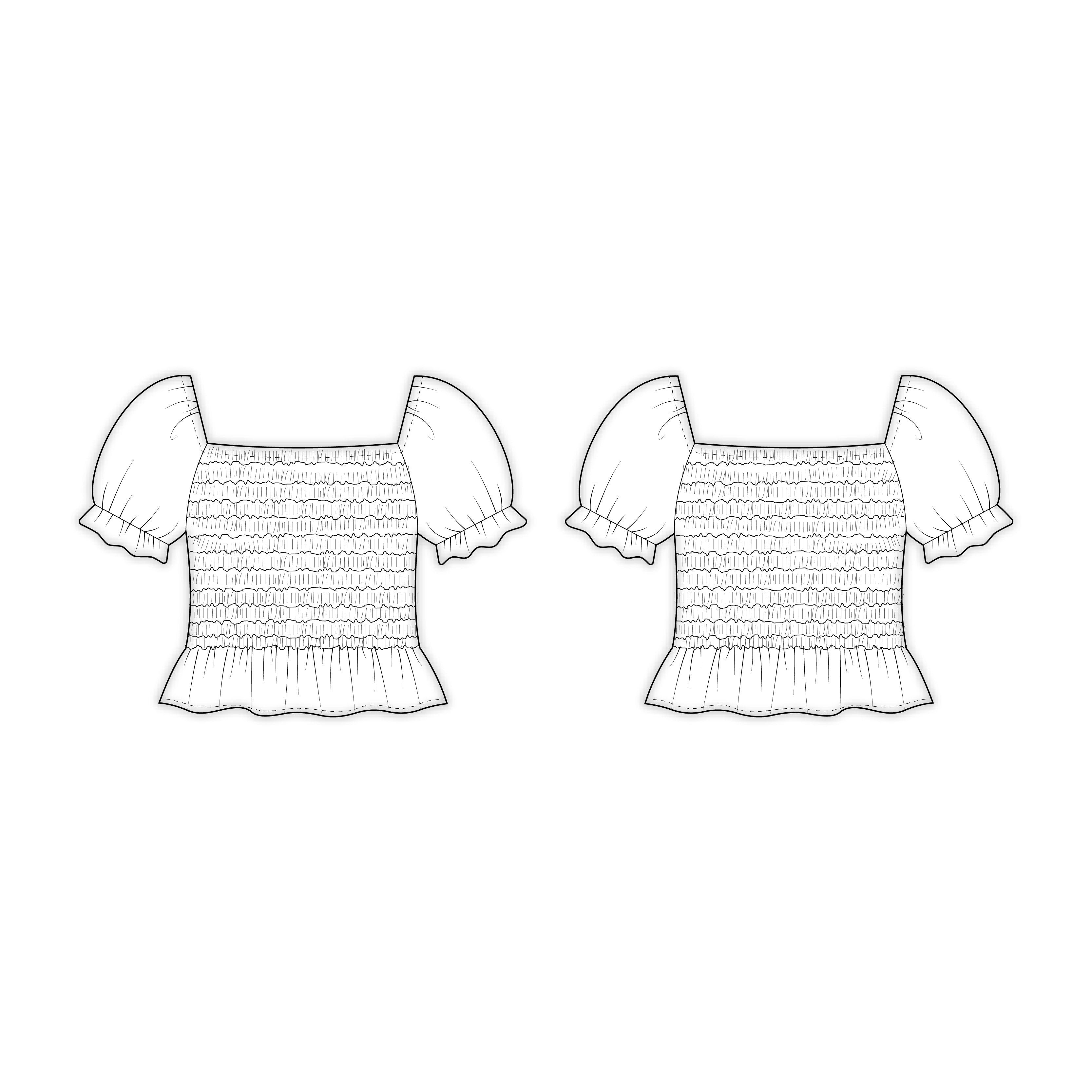 Kids - Girl's Smoking Top Sewing Pattern - A0005-25-Y-8 – Leean Patterns